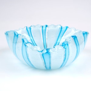 Antique 1950-60s Venetian Murano Filigrana a Retortoli Glass Bowl. - Etsy