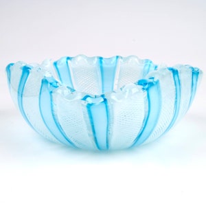Antique 1950-60s Venetian Murano Filigrana a Retortoli Glass Bowl. - Etsy