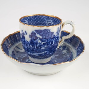 Antique Spode Transfer Printed 'boy on a Buffalo' Blue and White ...