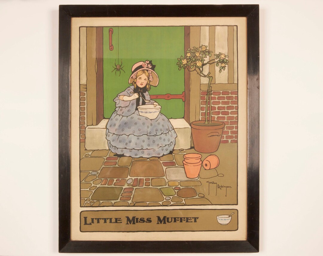 Original 1910-20s Little Miss Muffet Framed Poster by Gordon Robinson ...