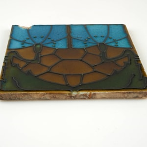 Rare 1900s Minton Secessionist Ware Art Nouveau Tubelined Pottery Tile ...