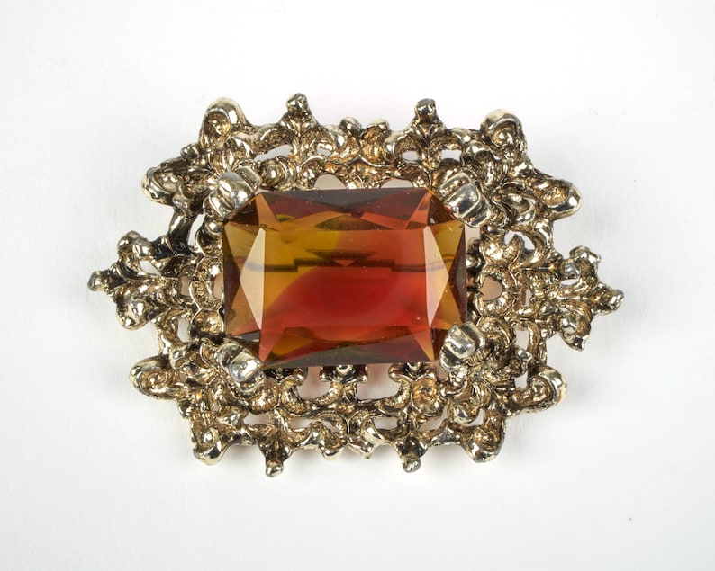 Vintage 1960’s ‘hollywood’ Brutalist Costume Jewellery Brooch. - Etsy