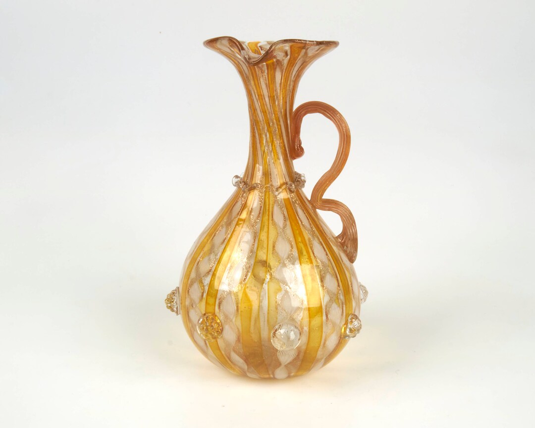 Antique 1900s Salviati Venetian Filigrana a Retortoli Glass Ewer. - Etsy