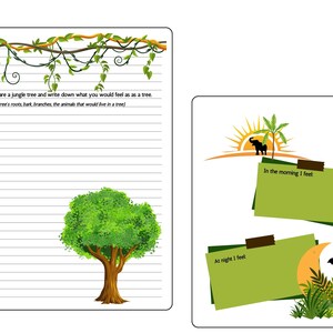 Jungle Themed Writing Prompts for Kids, Printable Sheets for Kids ...