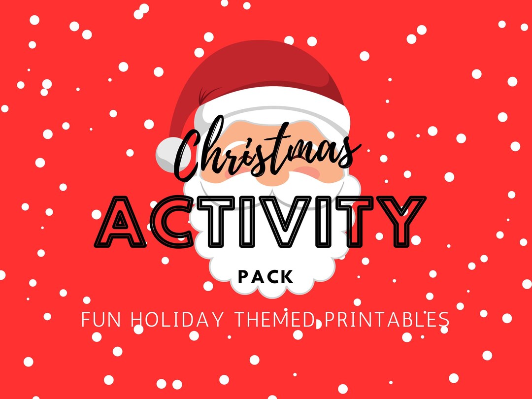 Christmas Activity Pack for Kids Printable Sheets - Etsy