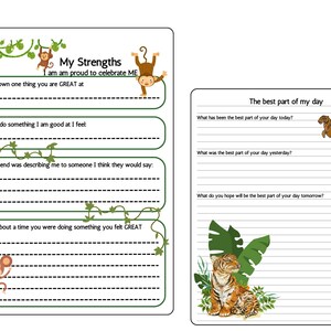 Jungle Themed Writing Prompts for Kids, Printable Sheets for Kids ...