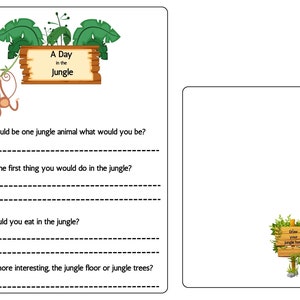 Jungle Themed Writing Prompts for Kids, Printable Sheets for Kids ...