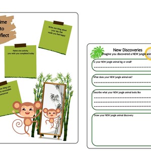 Jungle Themed Writing Prompts for Kids, Printable Sheets for Kids ...