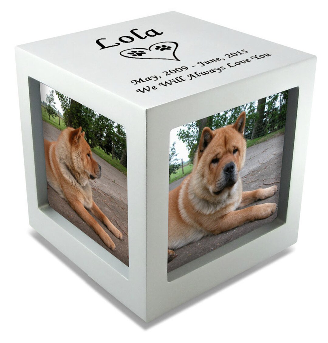 Silver Rotating Photo Cube Pet Cremation Urn - 3 Sizes Available - Etsy