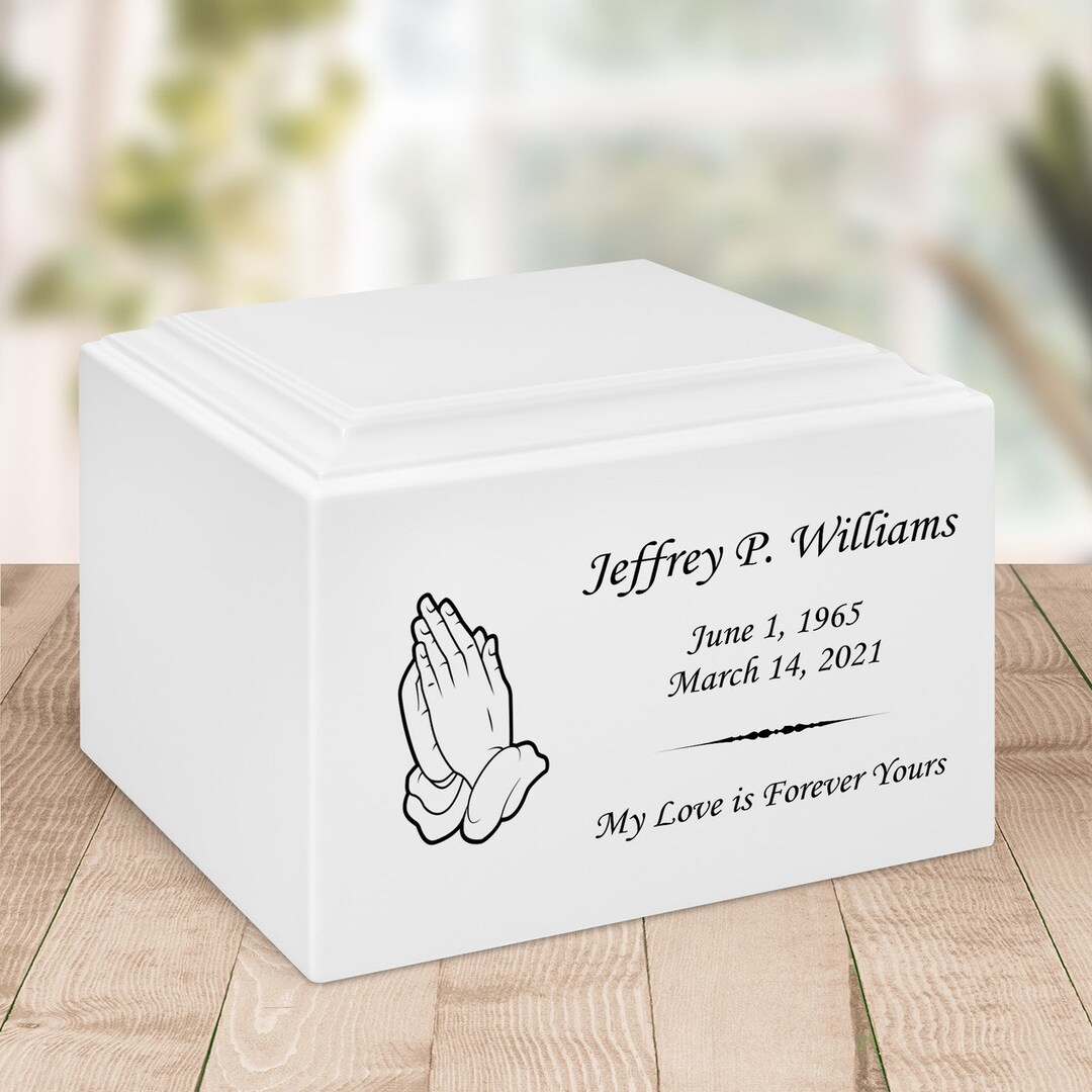 Praying Hands Stonewood Cremation Urn - Cultured Wood - Etsy