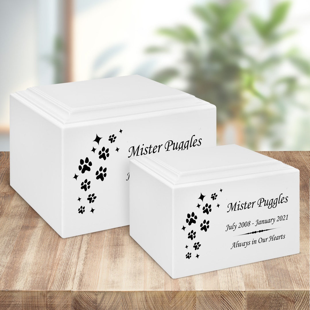 Sparkle Paws Pet Stonewood Cremation Urn 2 Sizes Cultured Wood - Etsy