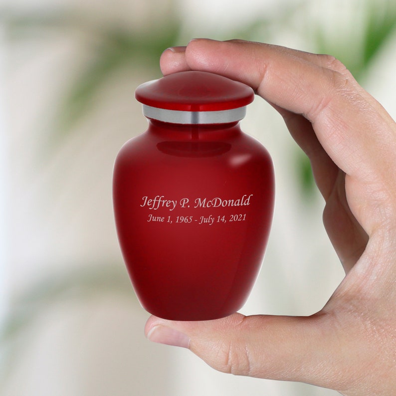 Engraved Text Keepsake Cremation Urn - Etsy