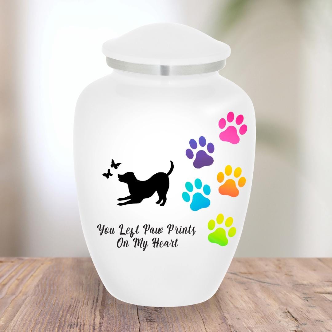 Paws of Love Customizable Pet Memorial Cremation Urn for Dogs and Cats ...