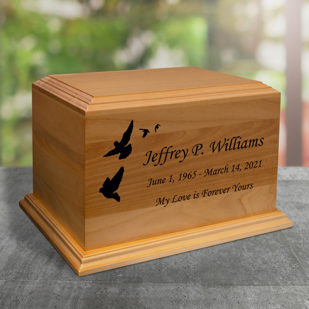 Ascending Doves Diplomat Wood Cremation Urn - Etsy