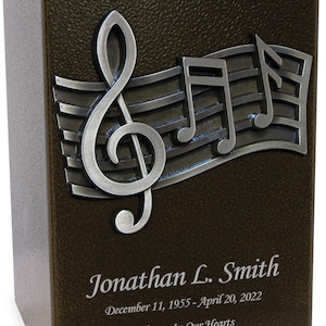 Antique Bronze Finish Music Note Cremation Urn - Etsy