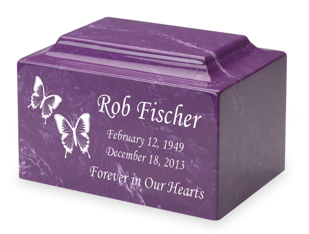 Cremation Urn Personalized Cultured Marble - Etsy