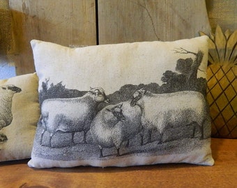 UNSTUFFED Primitive Pillow Sheep Country Cushion Home Decor | Etsy