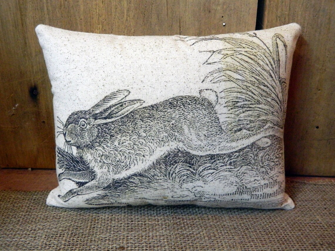 Bunny Rabbit Pillow Handmade Pillow Rabbit Lover Gift - Etsy