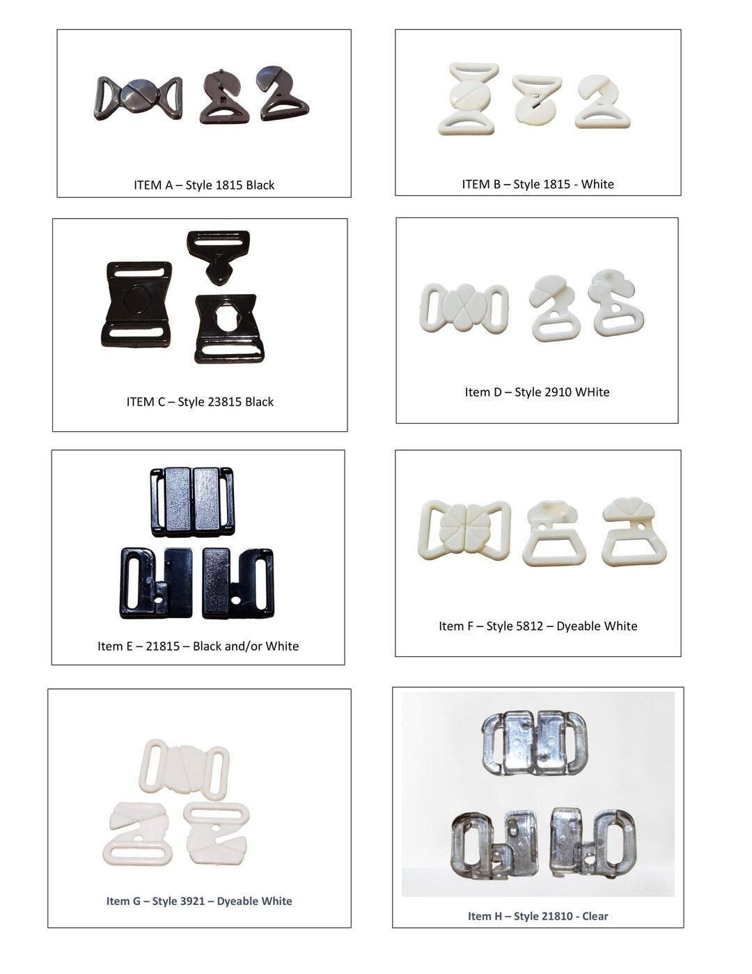 100 Units of Plastic Clasps Various Styles and Colours - Etsy