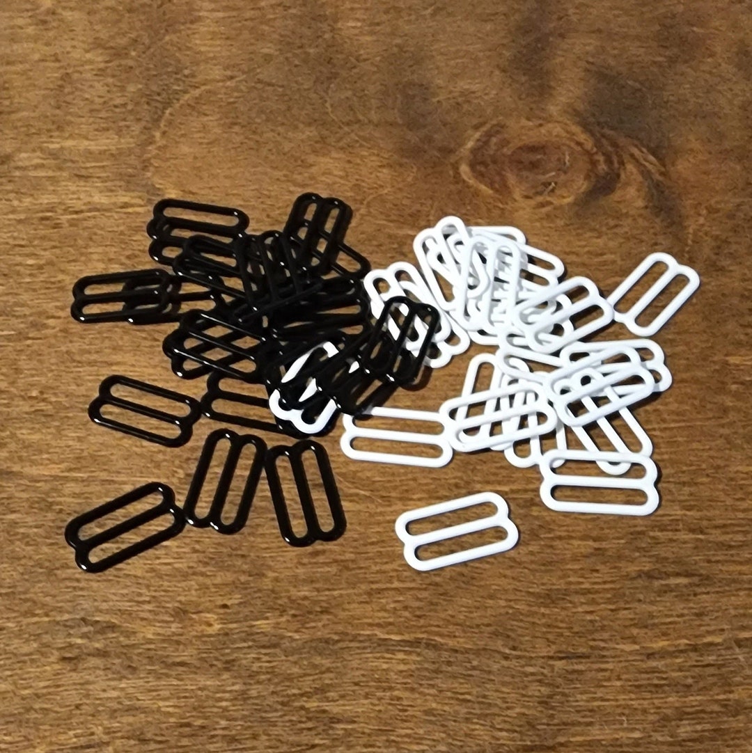 10 X Steel Bra Sliders in White Dyeable or Black 11 Sizes - Etsy