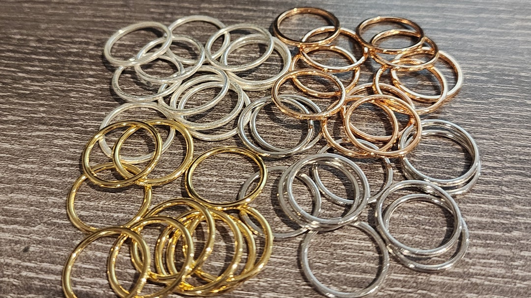 100 X Rings in Gold / Shiny Silver / Matte Silver/rose Gold 6 Sizes - Etsy