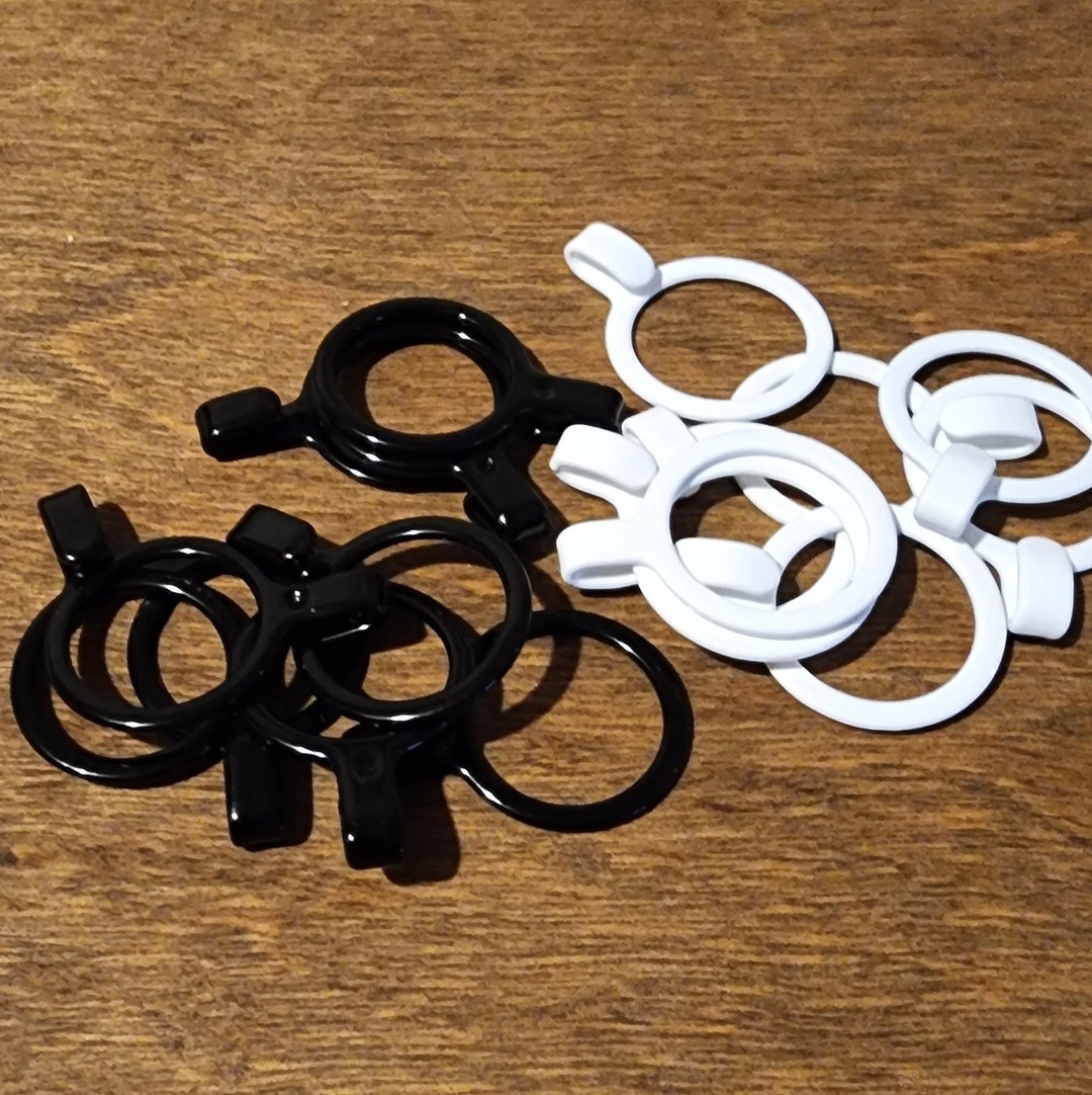 2 or 10 Units Ring Hooks 15mm in Black or White - Etsy