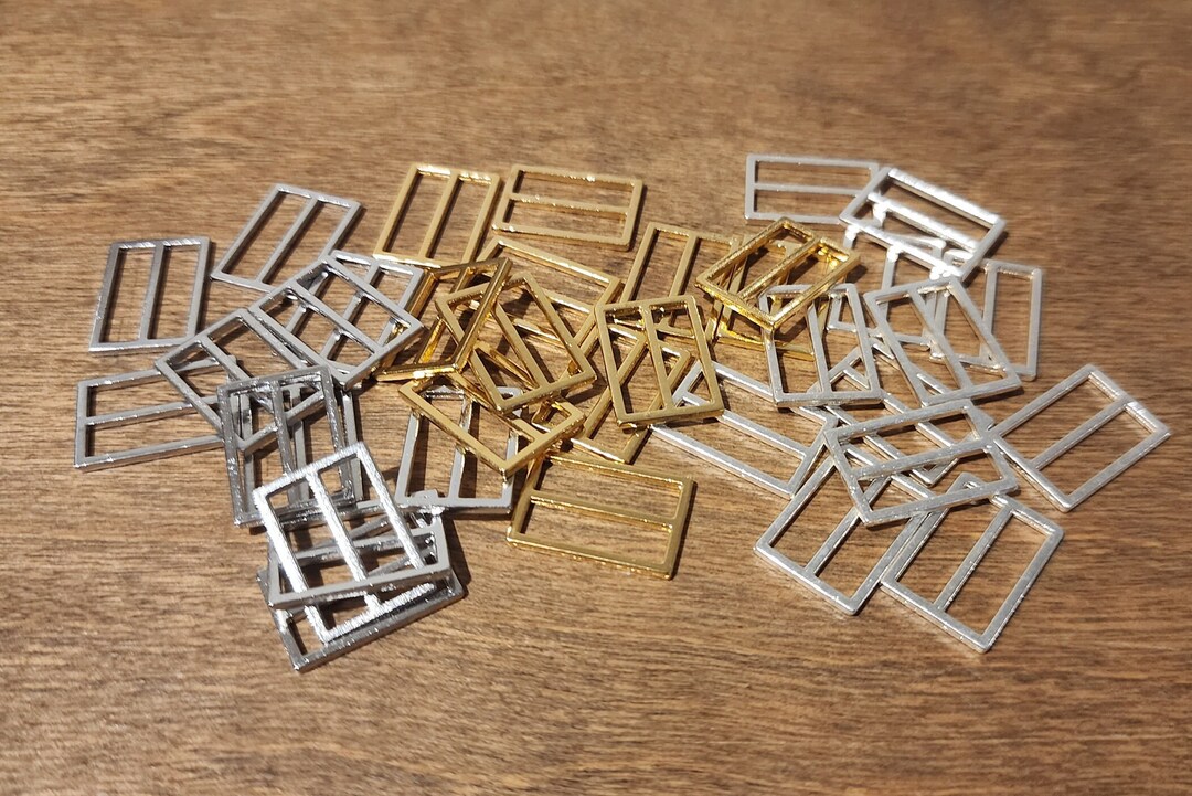 10 Unit Rectangular Slider in Matte Silver / Shiny Silver / - Etsy