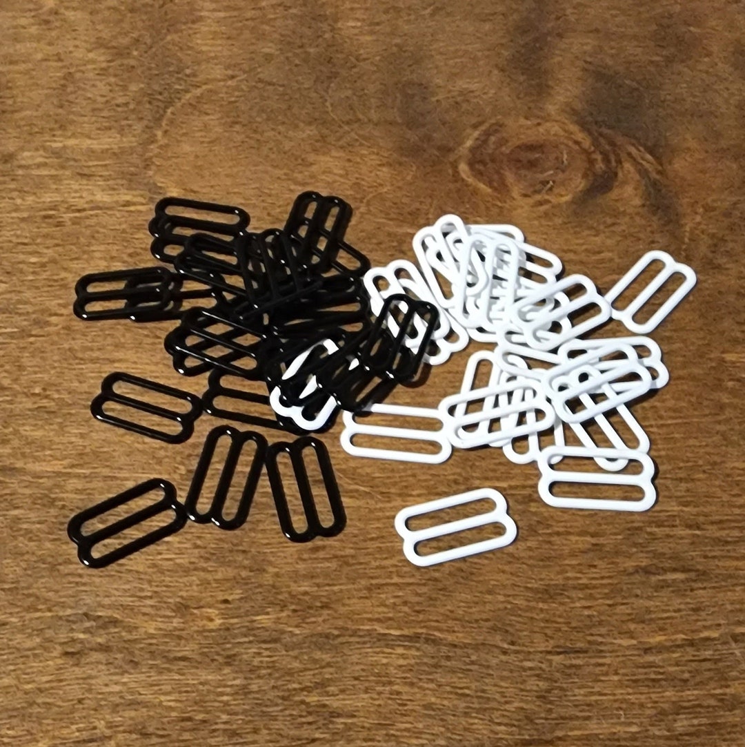 100 X Steel Bra Sliders in White Dyeable or Black 11 Sizes - Etsy