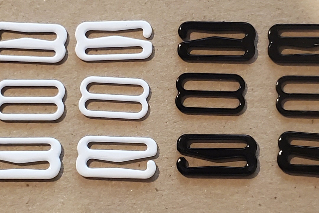 1 Set / 10 Set Removeable Bra Strap Set in Black or Dyeable White 9 ...