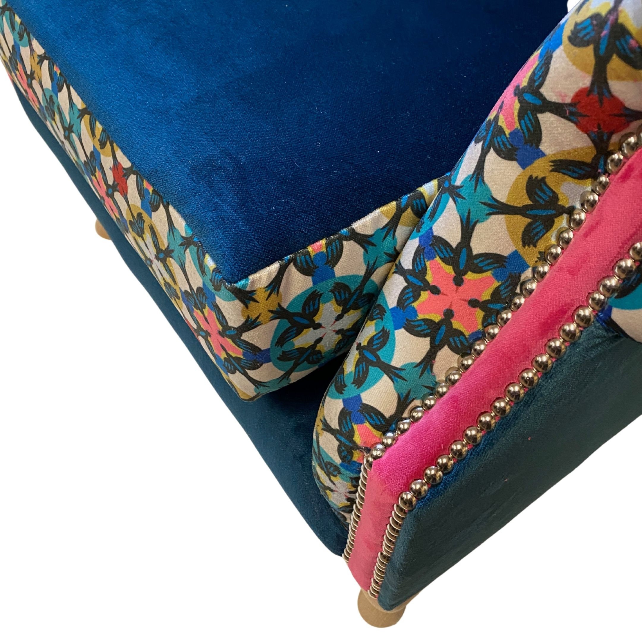 RIO Signature Wingback Armchair in Chorus Patternistas Print - Etsy