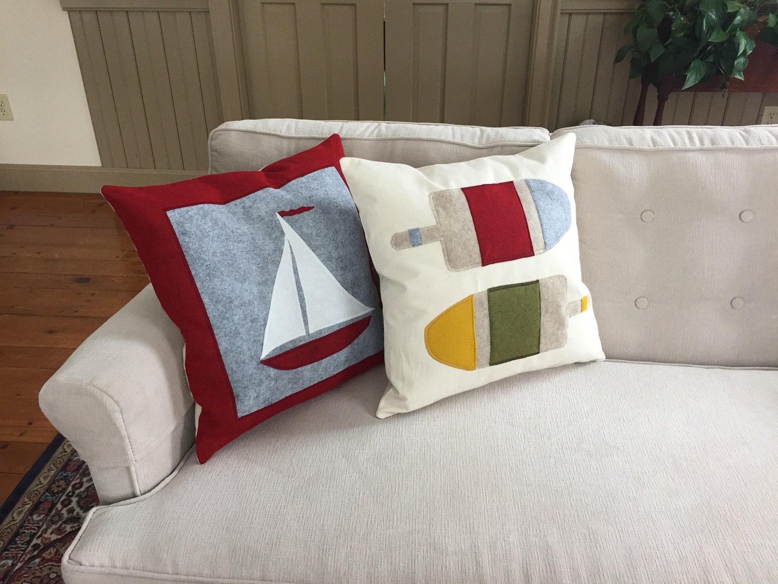 Sail Away Sailboat Throw Pillow - Etsy