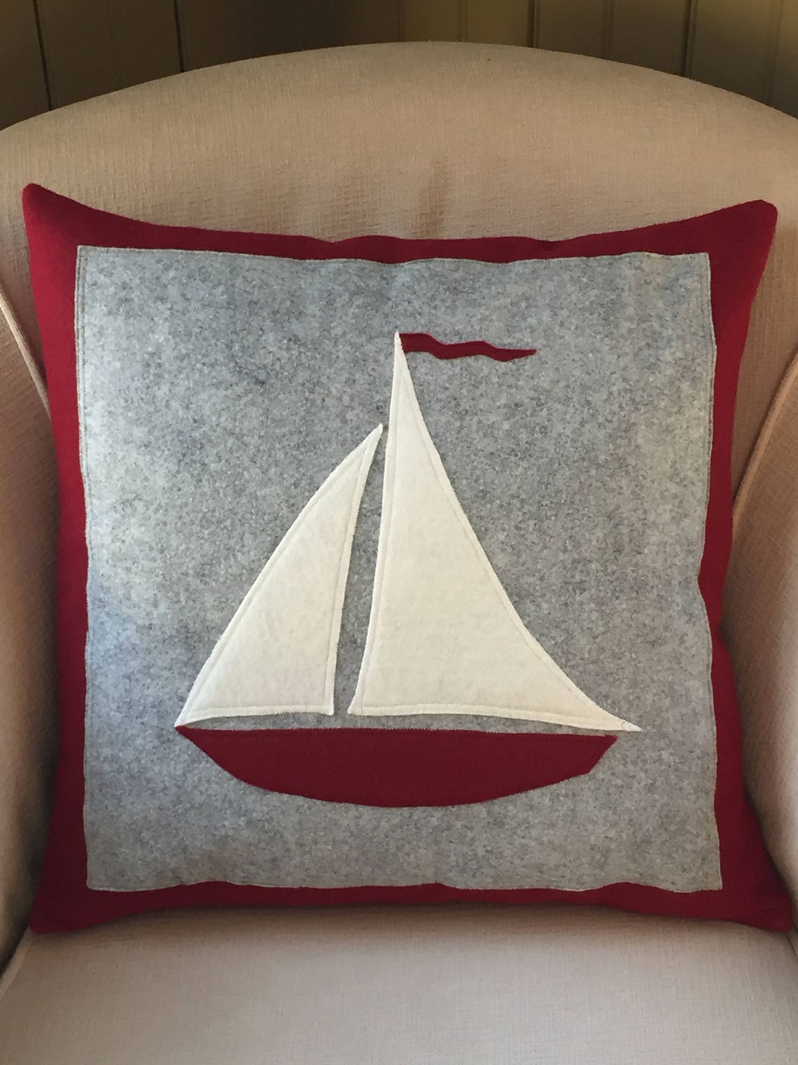 Sail Away Sailboat Throw Pillow - Etsy