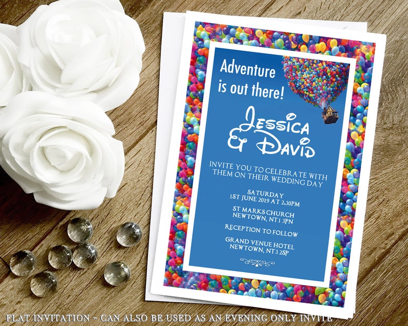Disney up Invitations Wedding & RSVP Cards - Etsy