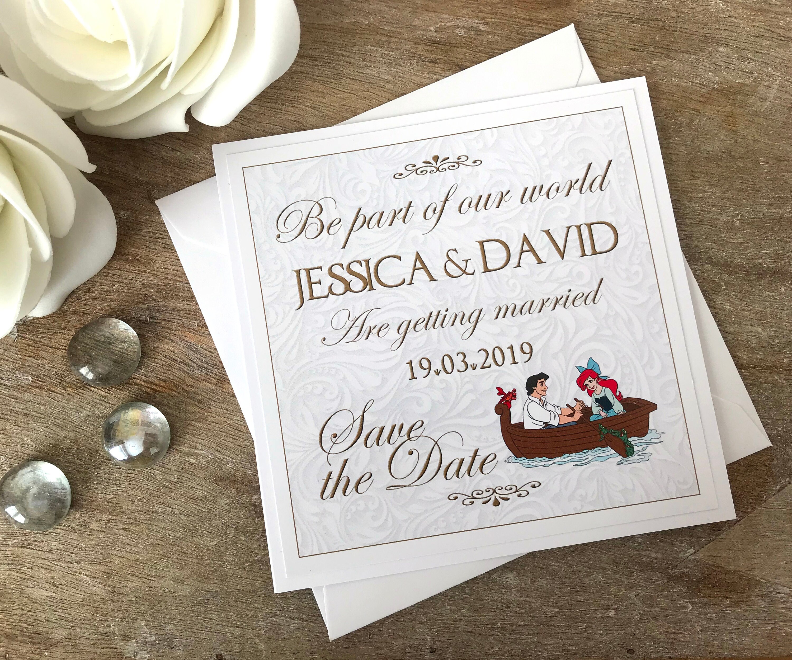 Little mermaid wedding invitations | Honestweddingadvice.com
