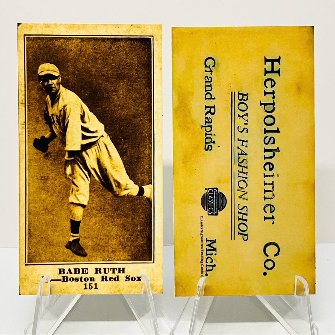 BABE RUTH ROOKIE T-206 1916 Double-sided Baseball Trading Card ...