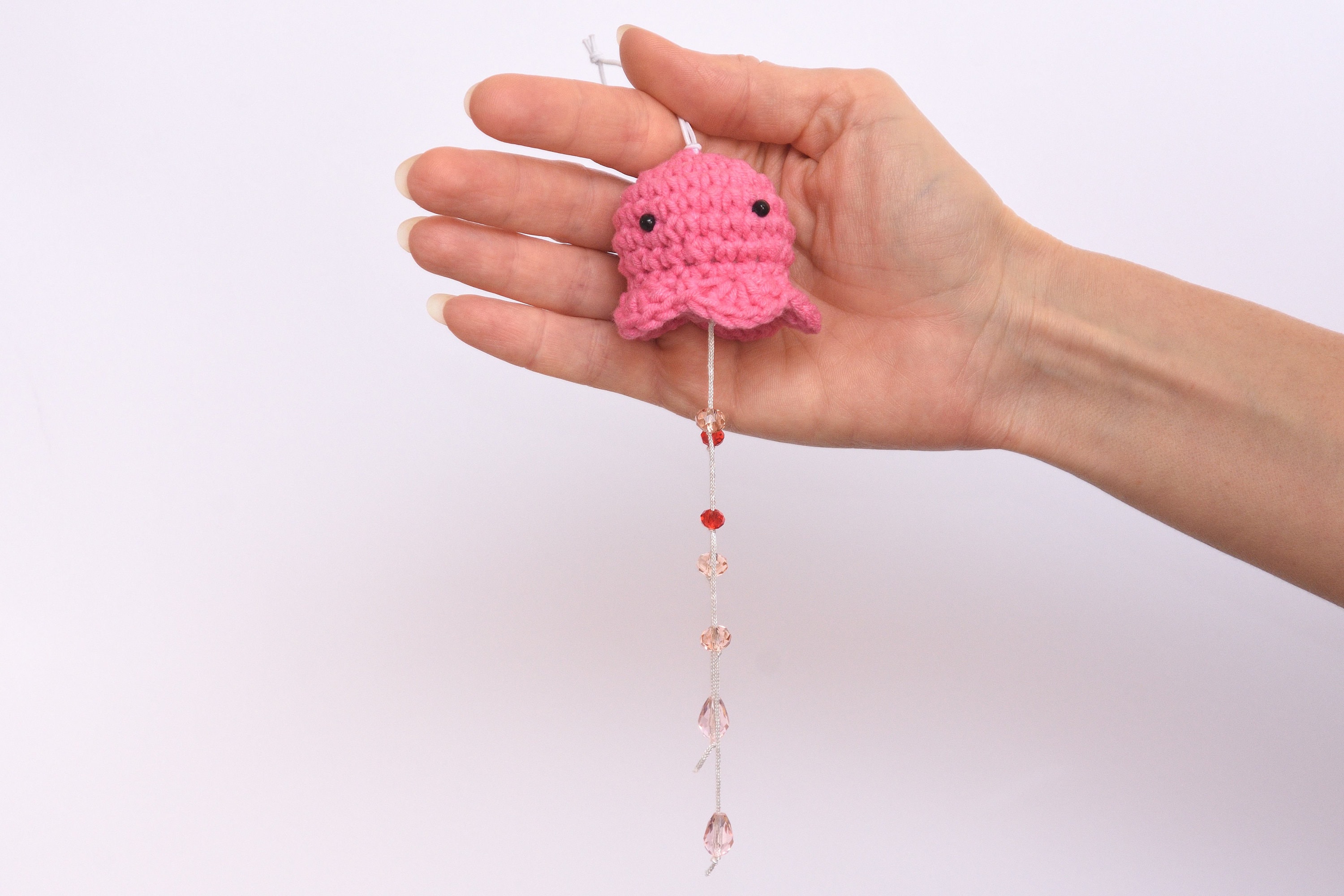 Car Rear View Mirror Tiny Jellyfish Car Hanging Charm Rearview Car ...