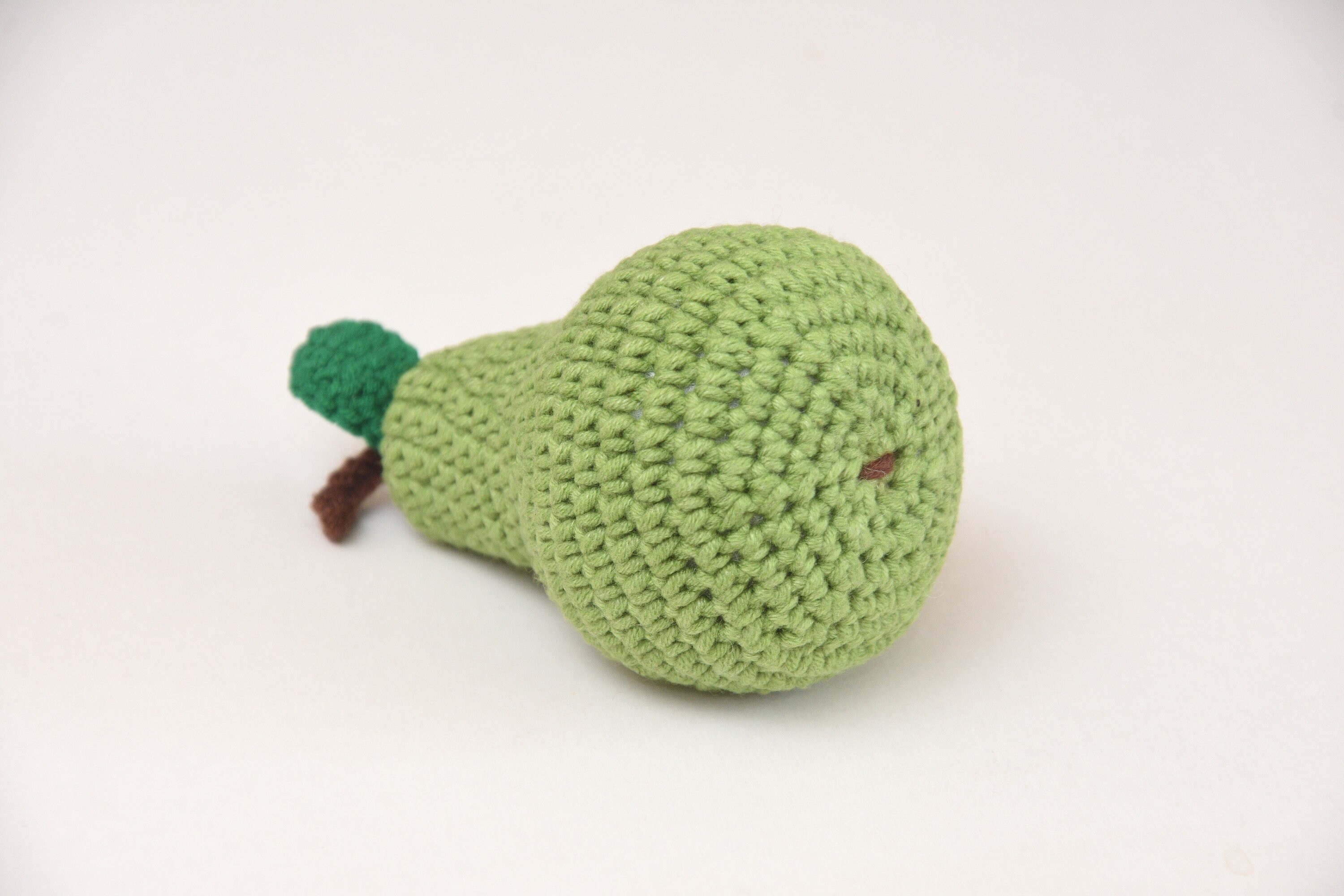 Crochet Pear Toy Stuff Toy Play Food Crochet Fruit With Face Smiling ...