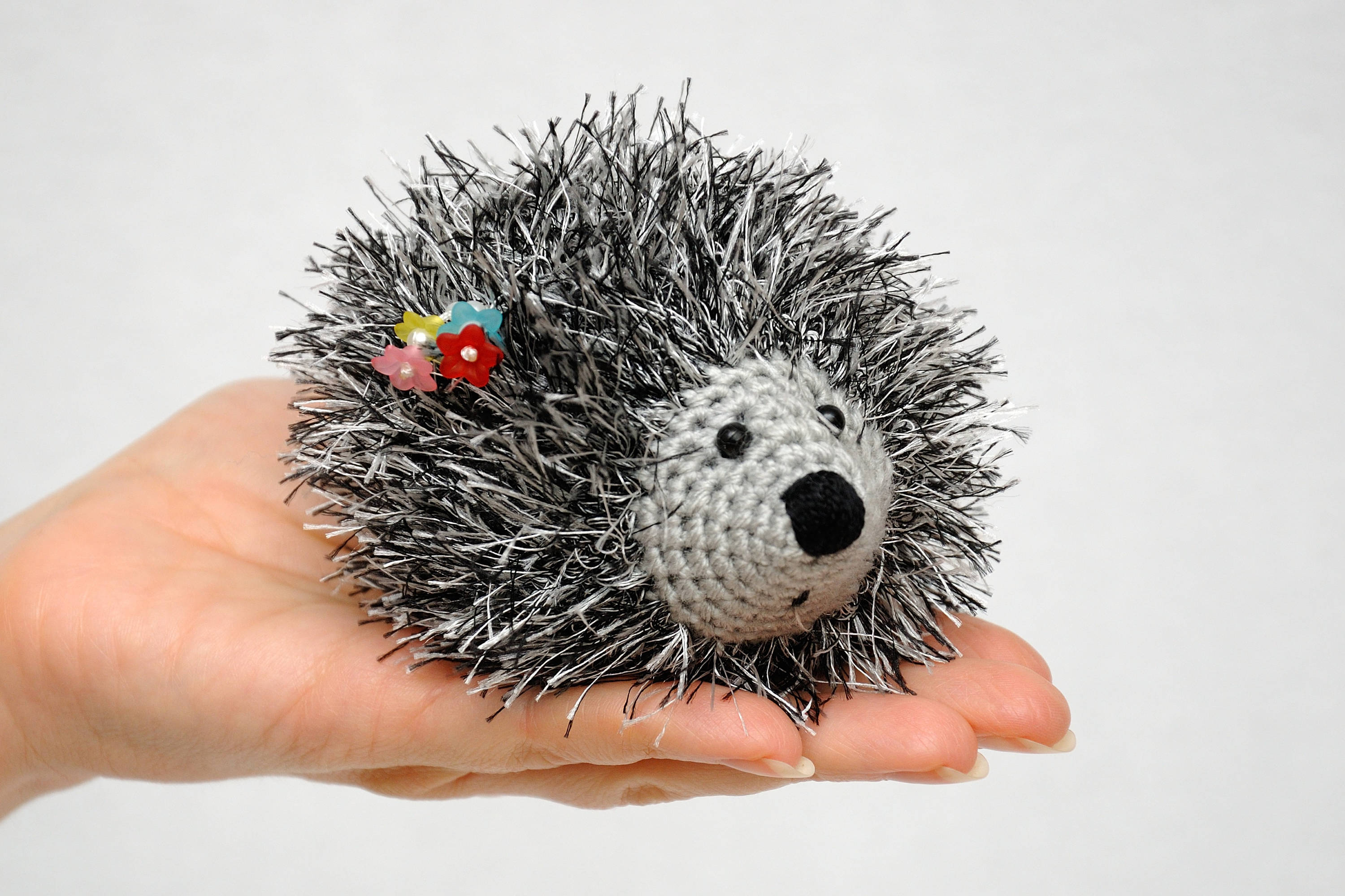 Crochet Hedgehog Flowers Baby Toy Mini Miniature Pet Kids Toys | Etsy