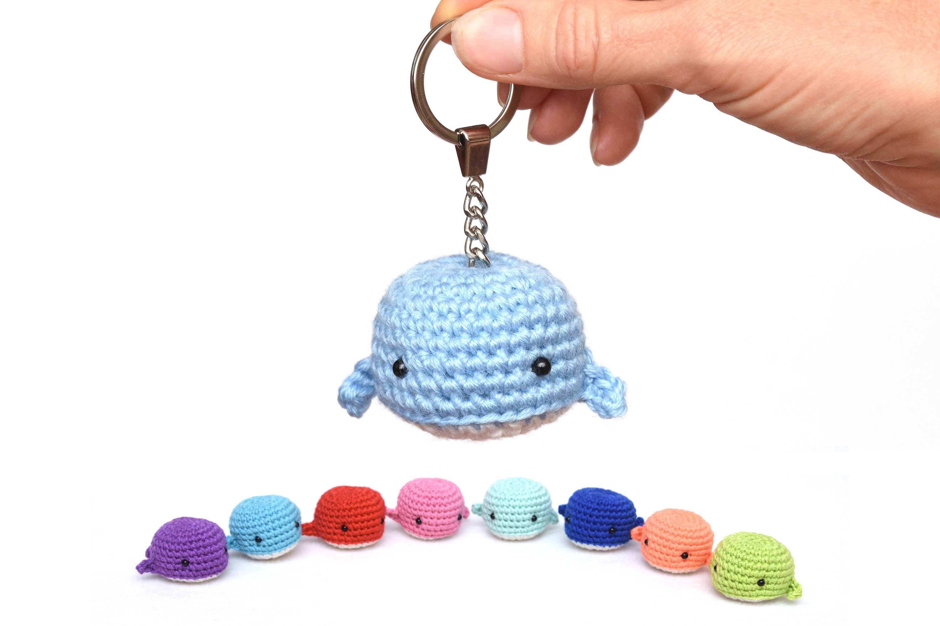 Crochet whale Keychain toy whale Plush key ring whale toy Kids | Etsy