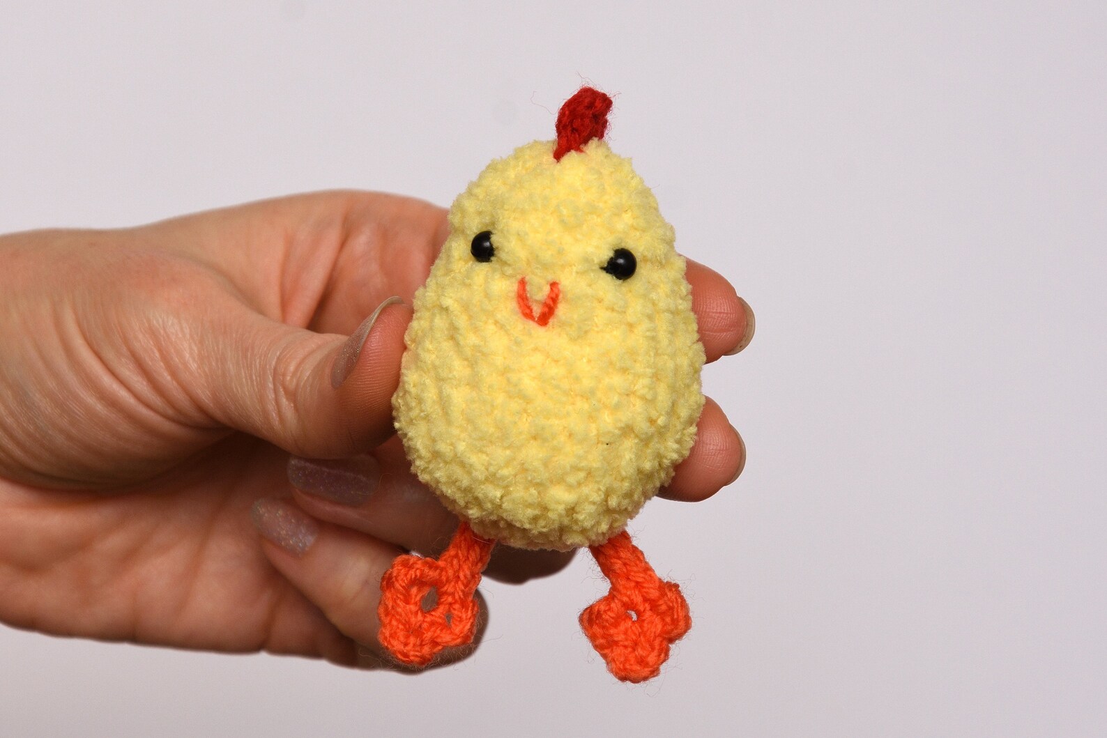 Plush Crochet Chicken Toy Easter Crochet Hen Toy Kids Gift Miniature ...