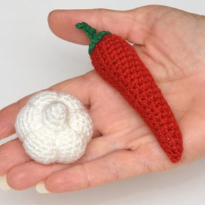 Red Pepper Garlic Car Rear View Mirror Crochet Chili Pepper Toy Car ...