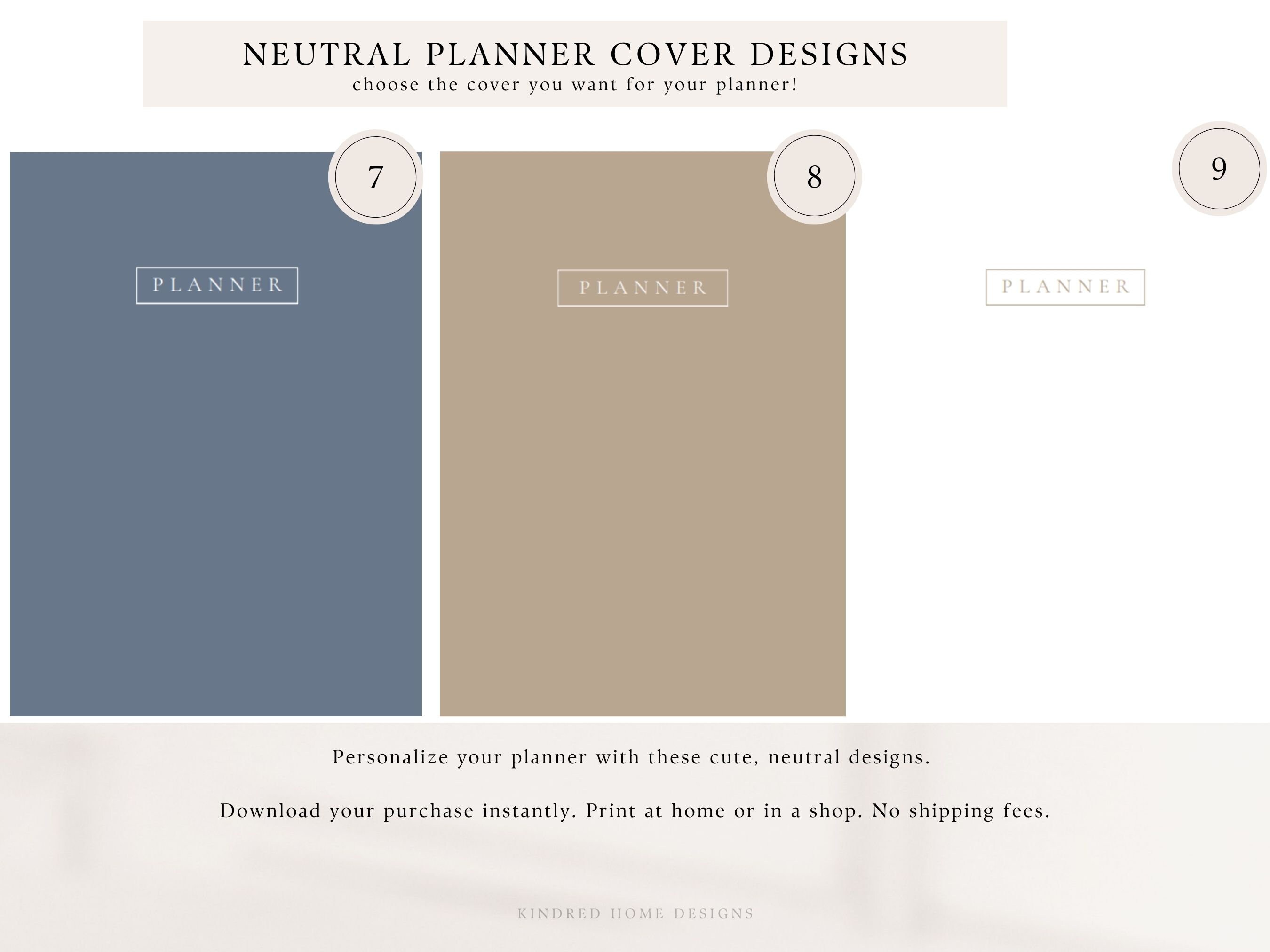 Planner Cover Art Neutral Bundle Instant PDF Download, Create Your Own ...