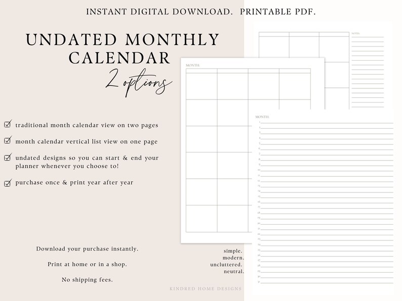Complete Planner Bundle Instant Download, Undated, Year, Month, Week ...