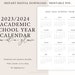 Printable Academic School Year Calendar Bundle, 2023, 2024, 2025, Year ...