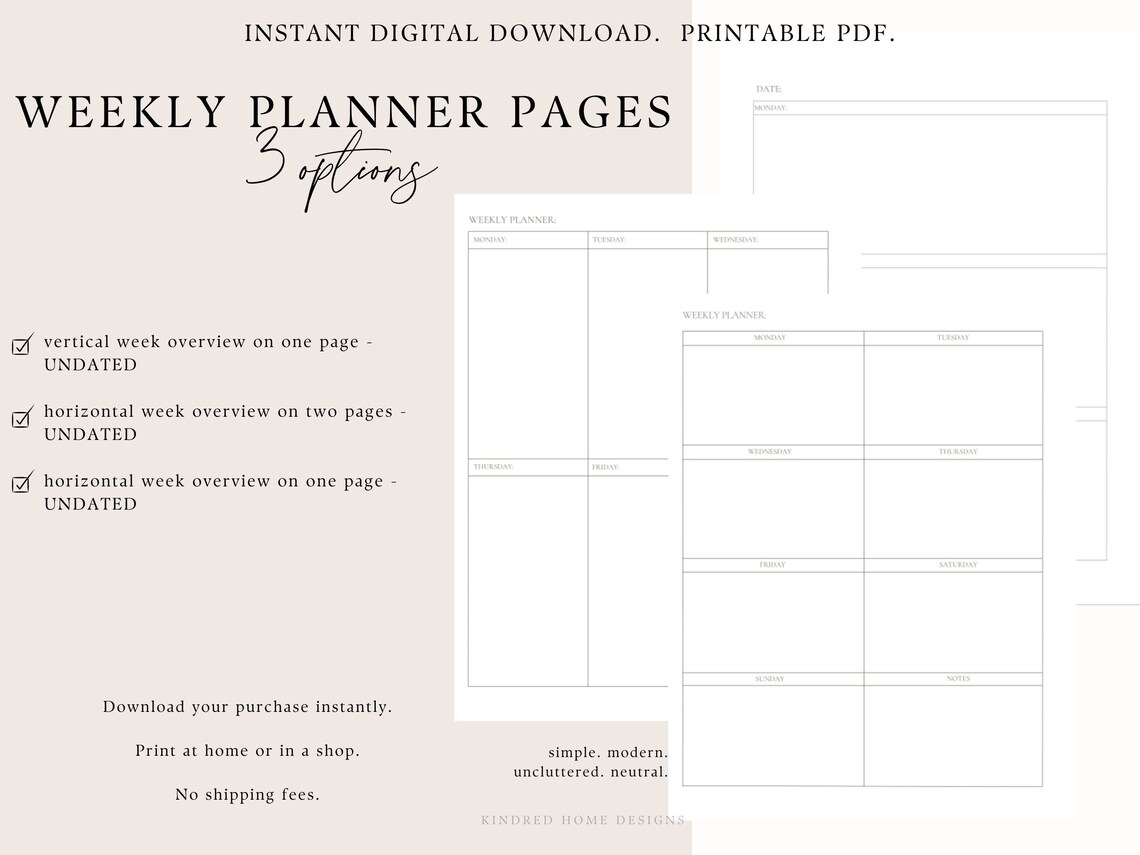 Complete Planner Bundle Instant Download Undated Year - Etsy