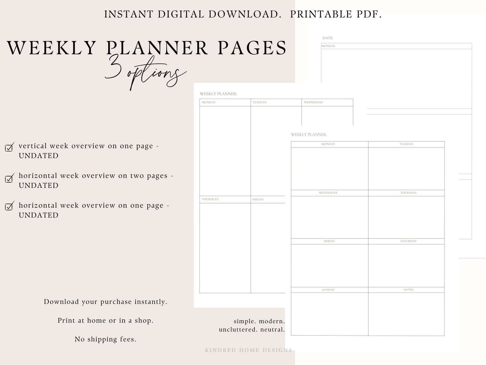 Complete Planner Bundle Instant Download Undated Year - Etsy