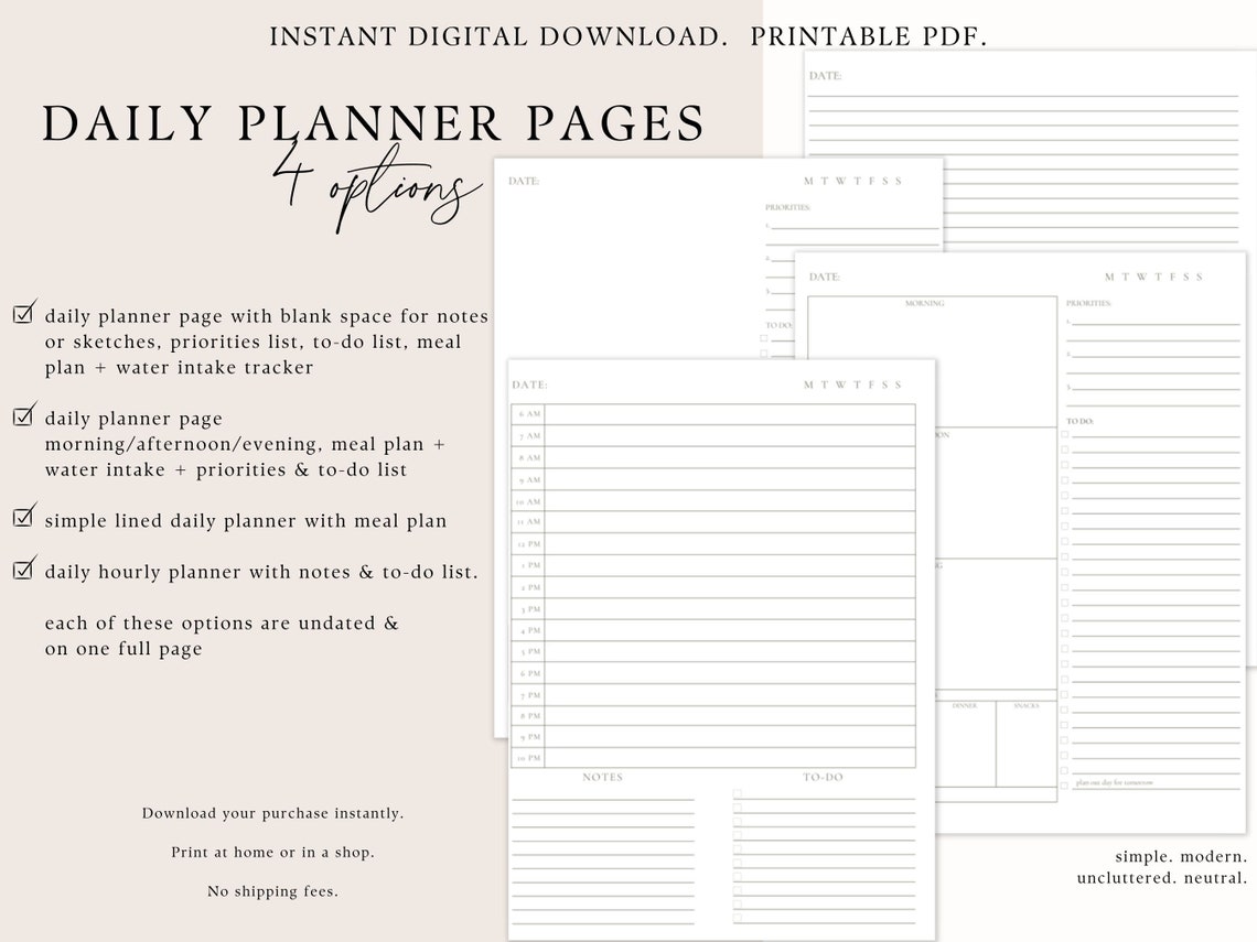 Complete Planner Bundle Instant Download Undated Year - Etsy