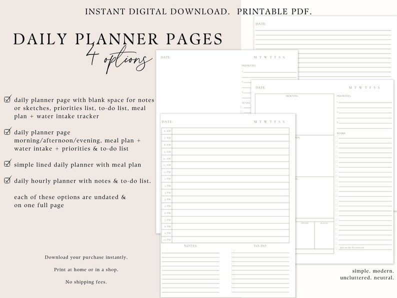 Complete Planner Bundle Instant Download, Undated, Year, Month, Week ...