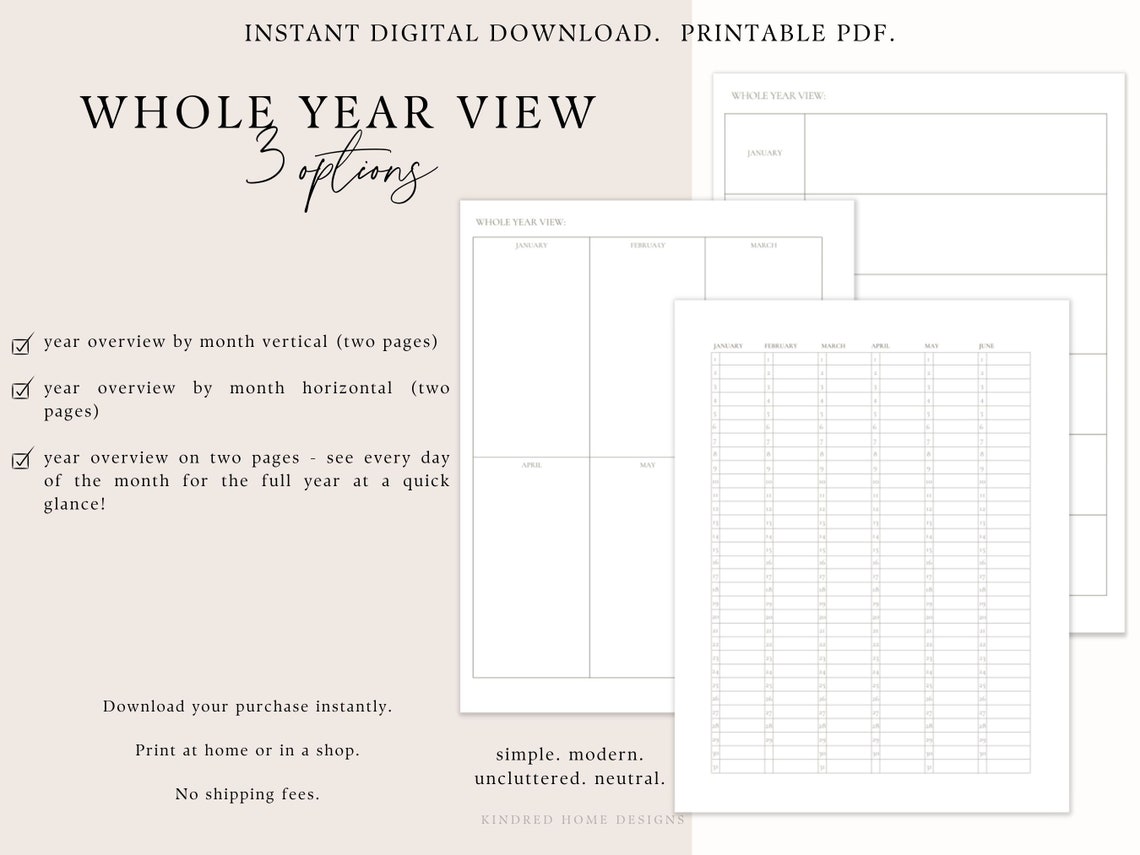 Complete Planner Bundle Instant Download Undated Year - Etsy