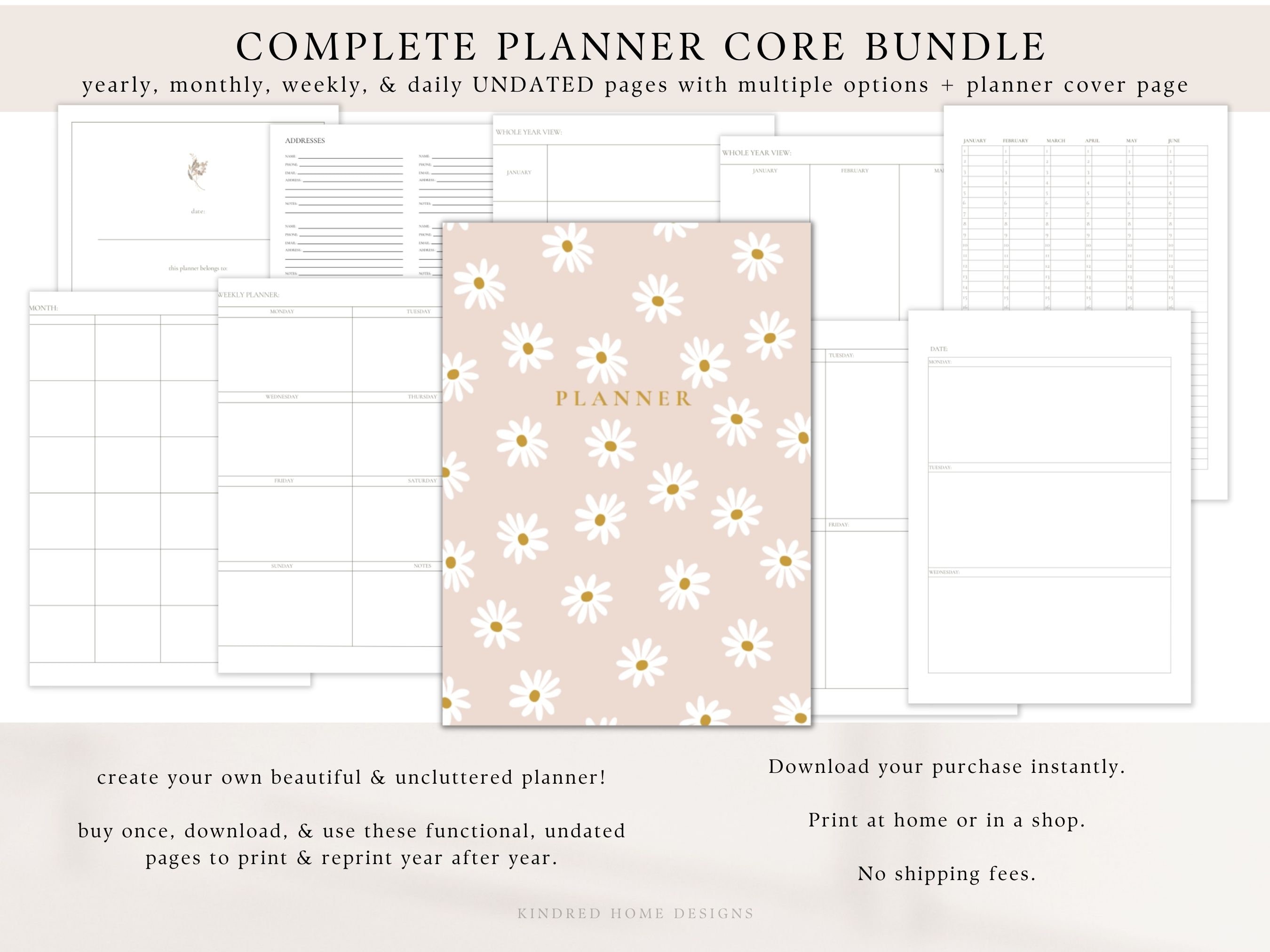 Complete Planner Bundle Instant Download Undated Year - Etsy